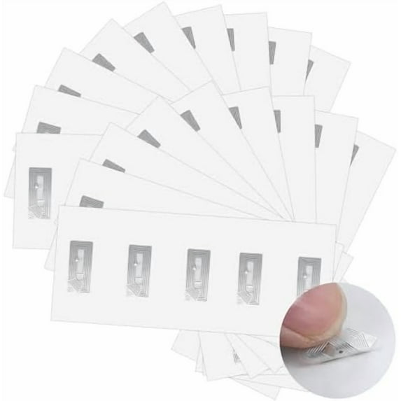 100 Pcs NFC Tags Sticker Ntag213 Adhesive Blank NFC Stickers Chip ...