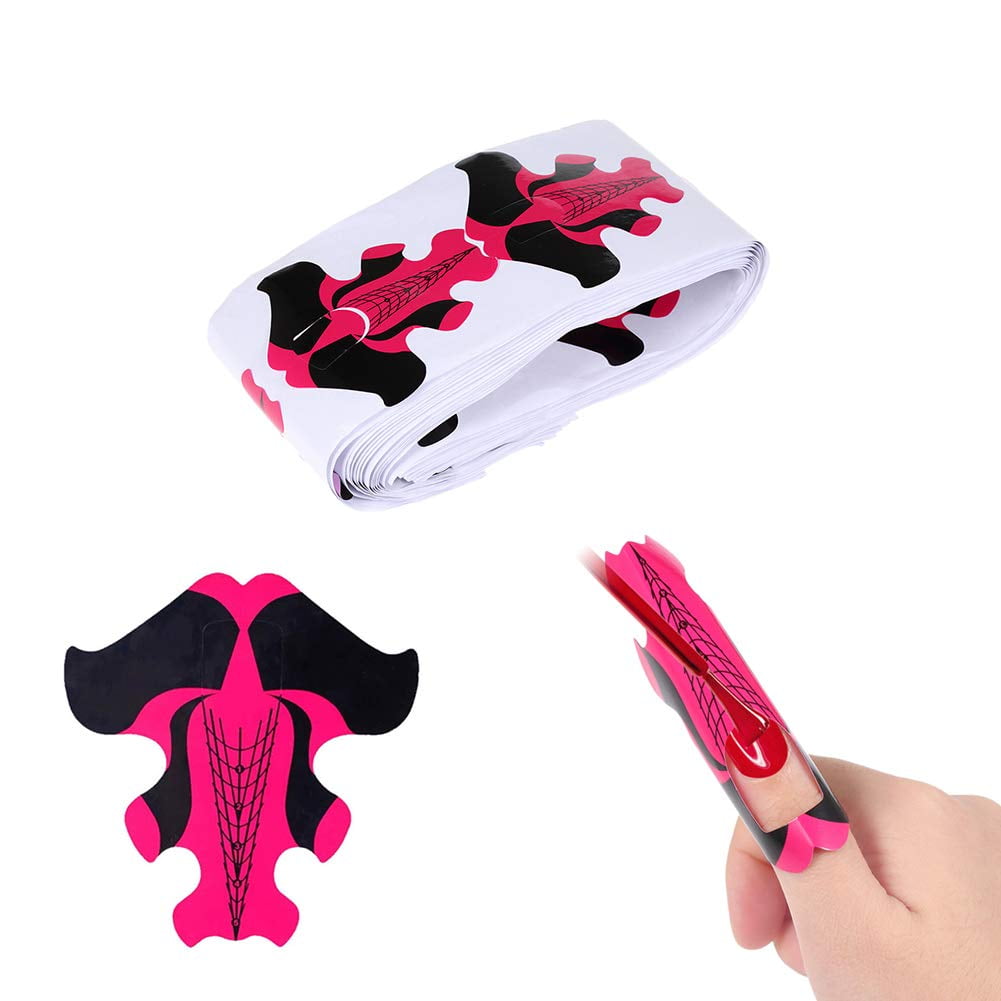 100 Pcs Nail Form Nail Art Tools Nail Extension Stencil Manicure Tools ...