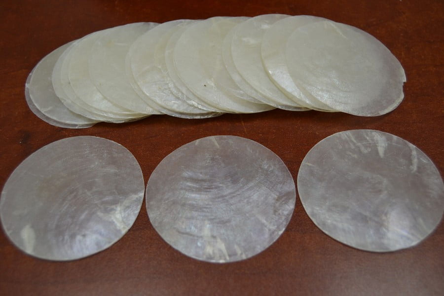 100 Pcs Natural Round Flat Capiz Sea Shell Blank Discs 2 1/4" - Walmart.com