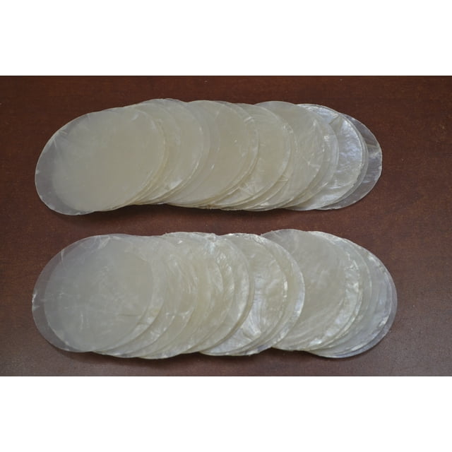 100 Pcs Natural Round Flat Capiz Sea Shell Blank Discs 2 3/4" - Walmart.com