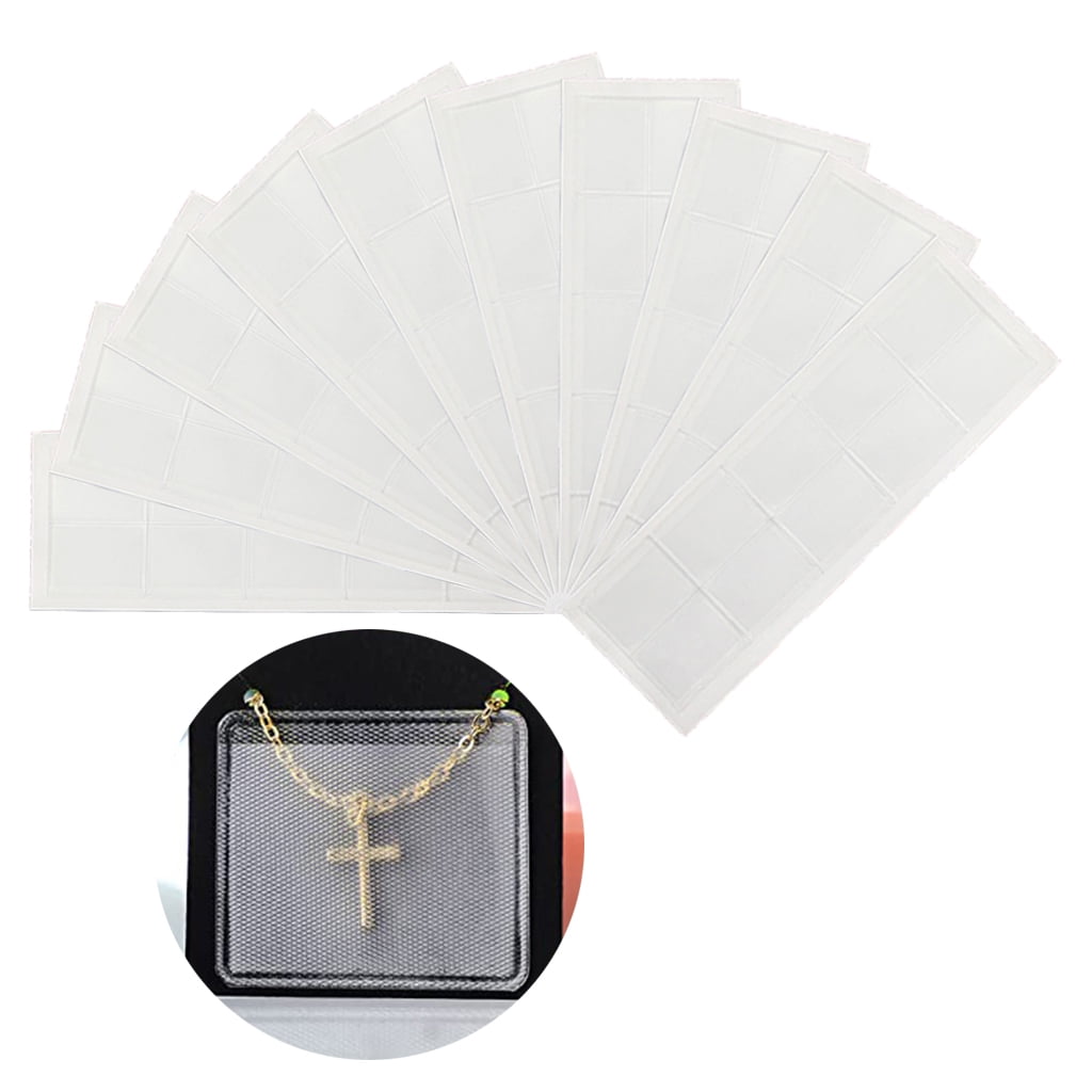 100 Pcs Necklace Cards Plastic Chain Pockets Clear Chain Sleeve Self ...