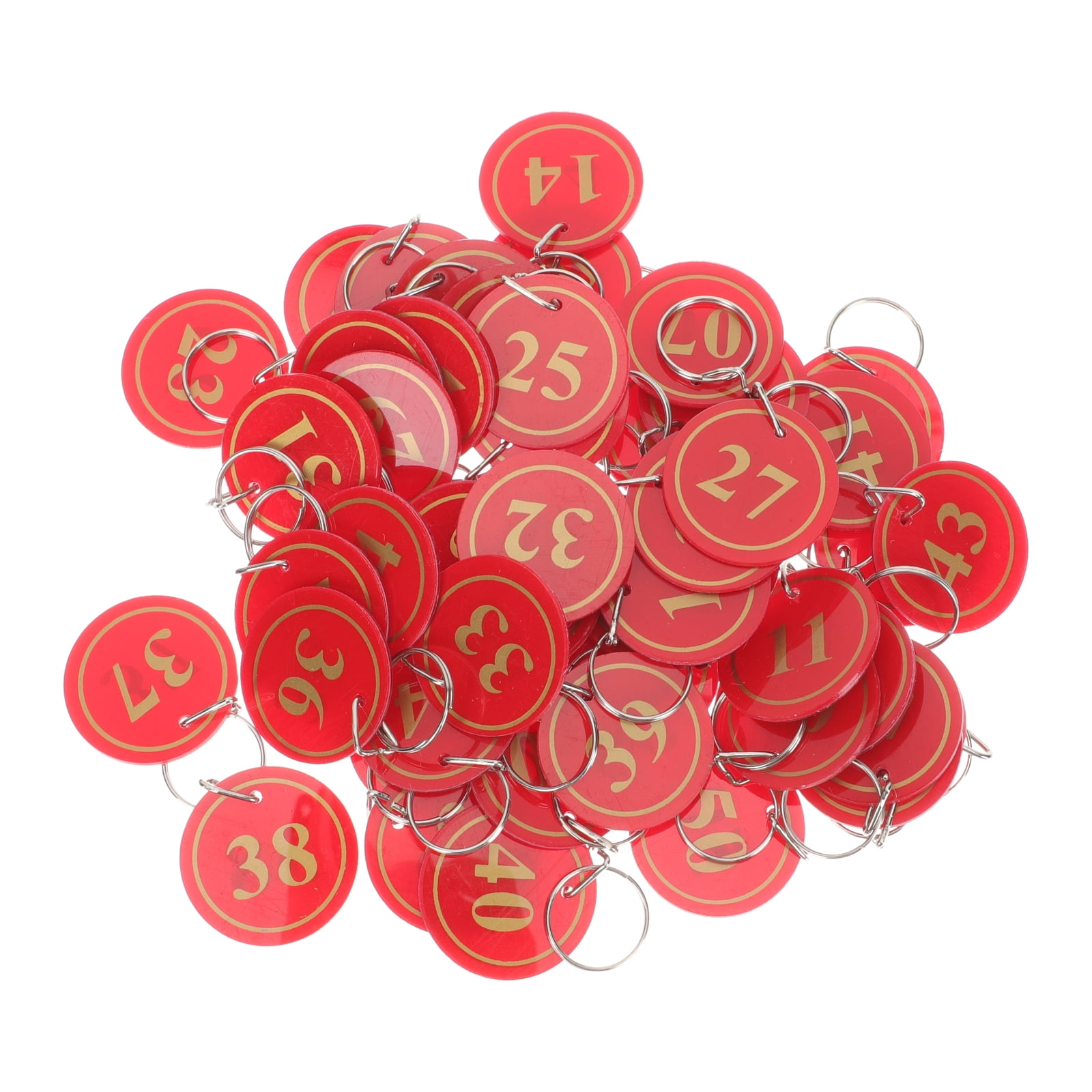 100 Pcs Number Hand Key Tags with Rings Labels Numbered Id Identifiers ...
