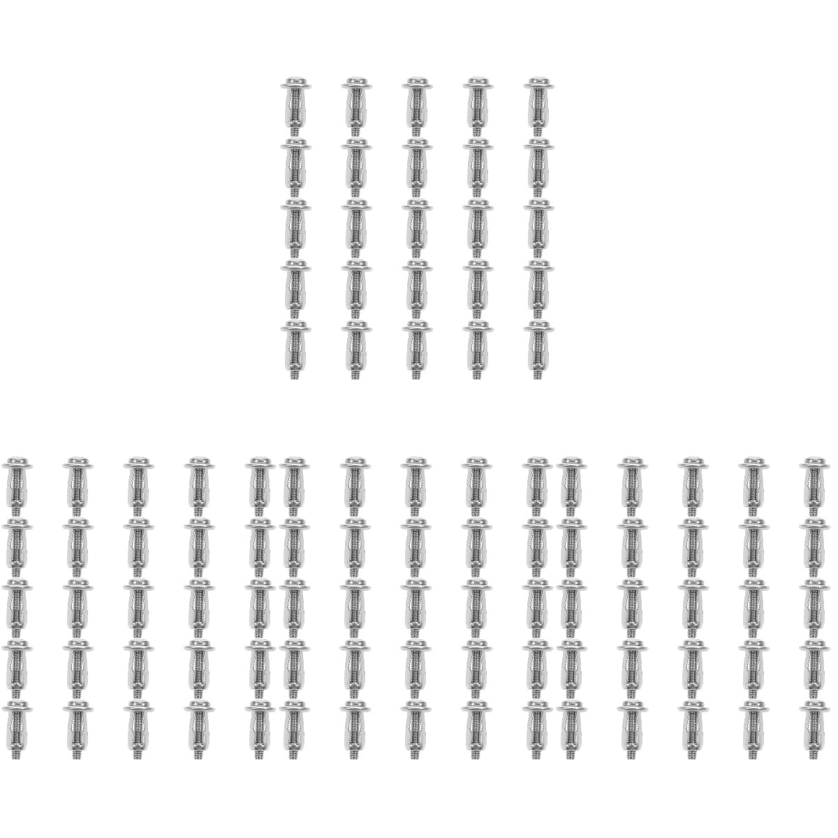 100 Pcs Nut Expansion Screw Fixed Door Anchor Petal-shaped Hollow Metal ...