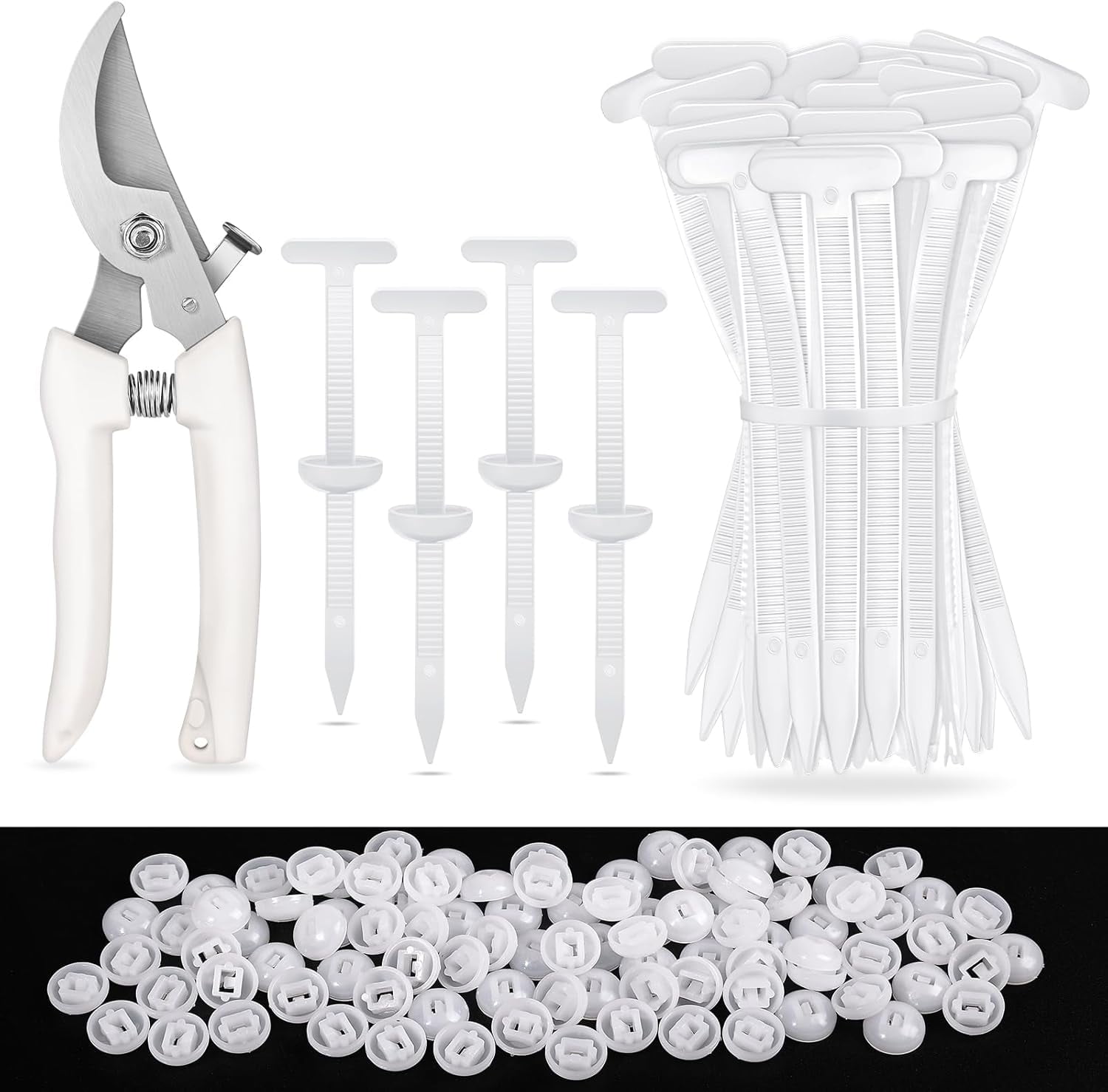 100 Pcs Nylon Universal Cable Tie Buckle Zip Ties with Button Design ...