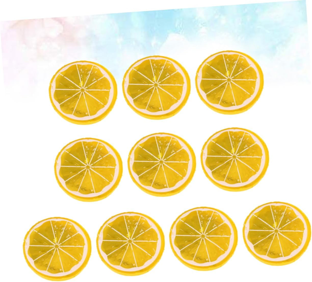 100 Pcs Orange Slices Orange Props Simulation Orange Lemon Slices Fruit ...