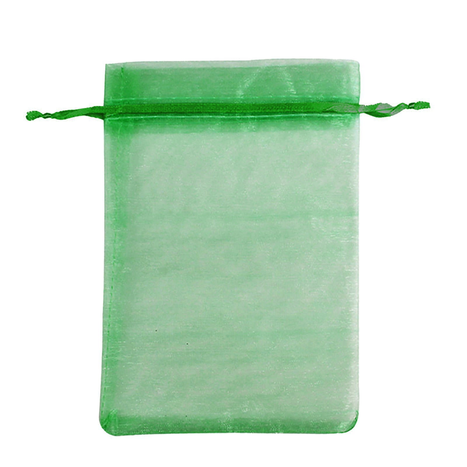 100 Pcs Organza Bags, Mesh Jewelry Pouches, Drawstring Empty Sachets ...