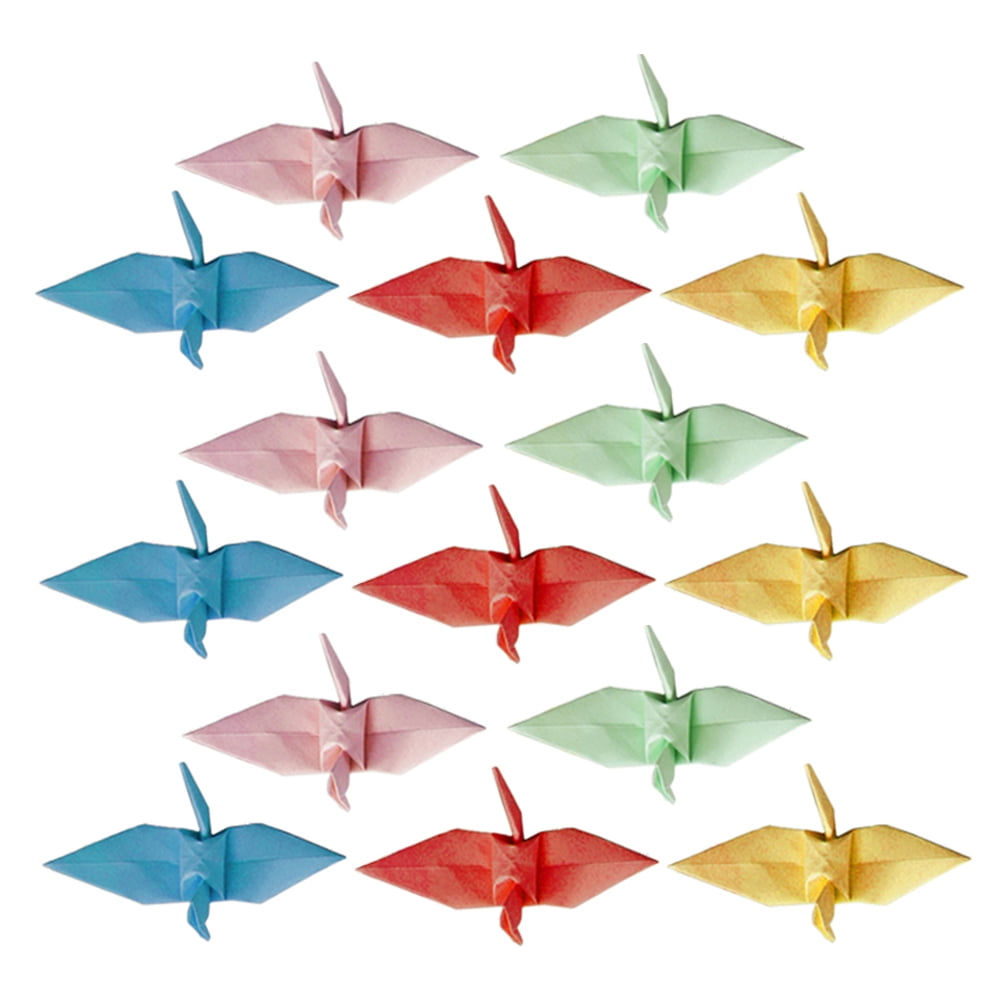 100 Pcs Origami Kit Top Decoration Thousand Paper Crane Gifts - Walmart.com