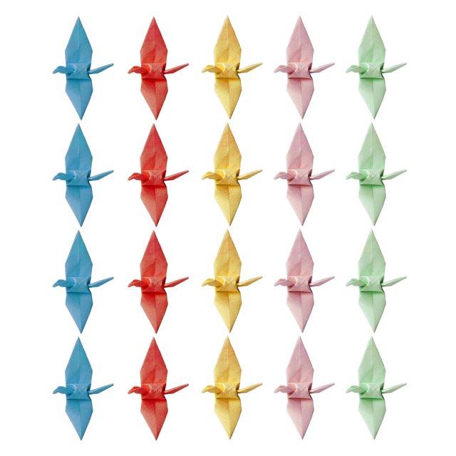 100 Pcs Origami Paper Cranes Star Door Curtain Decorations - Walmart.com