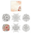 100 Pcs Original Floral Gem Sticky Notes: Double-Sided (Coloring ...
