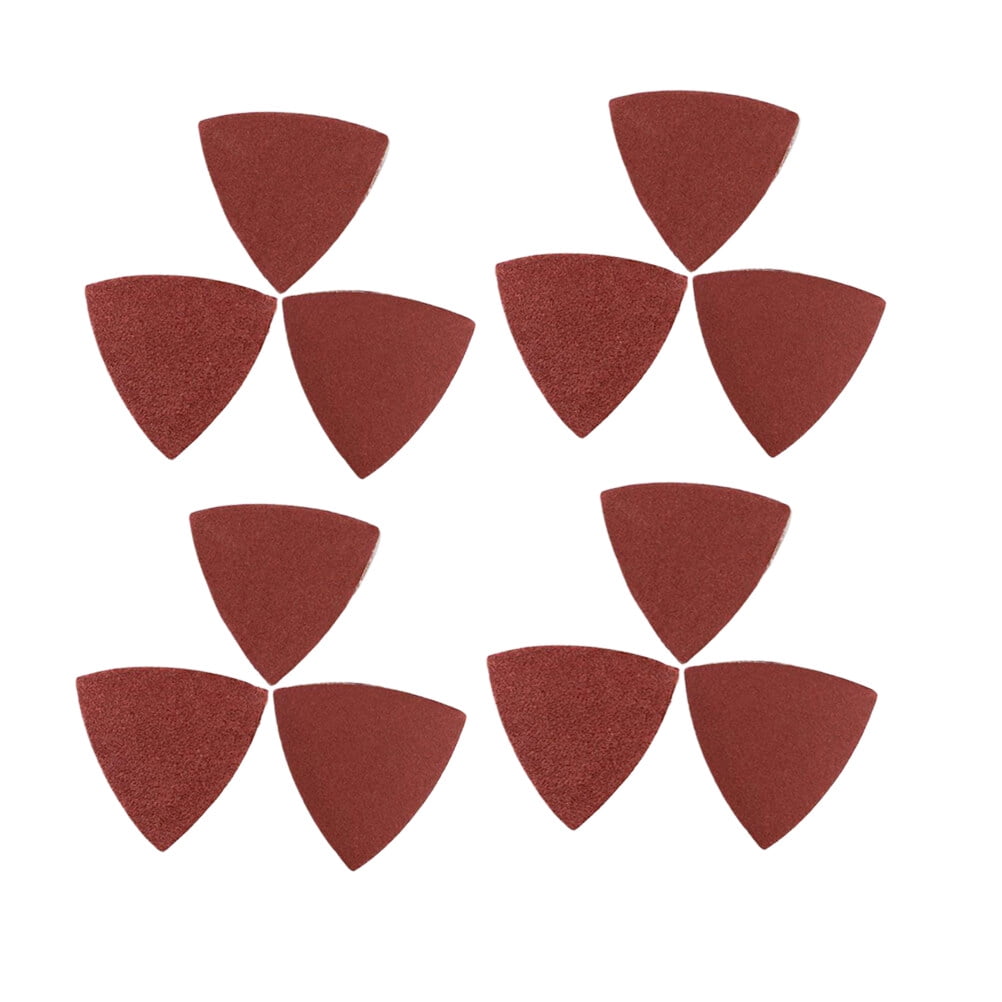 100 Pcs/Pack Triangular Sandpaper Triangular Sanding Sheets Round ...
