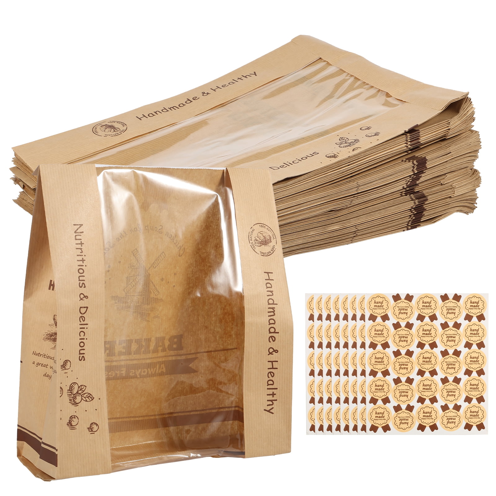 100 Pcs Paper Bread Bags for Homemade Bread,Sourdough Bread Bags and ...