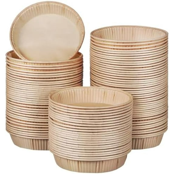 100 Pcs Paper Mini Tart Pans for Baking, 4 Inch Baking Cups Disposable ...