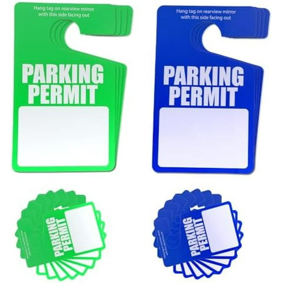 100 Pcs Parking Permit Hang Tags Temporary Hanging Passes Blank Plastic ...