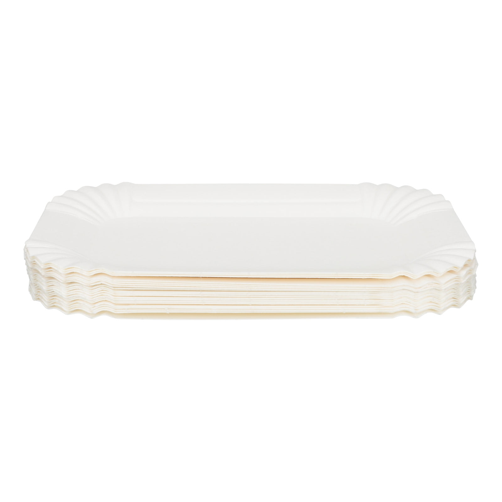 REOFLYUP Tableware Cake Plates for Guests White Paper 100Pcs 6.3x4.1in ...