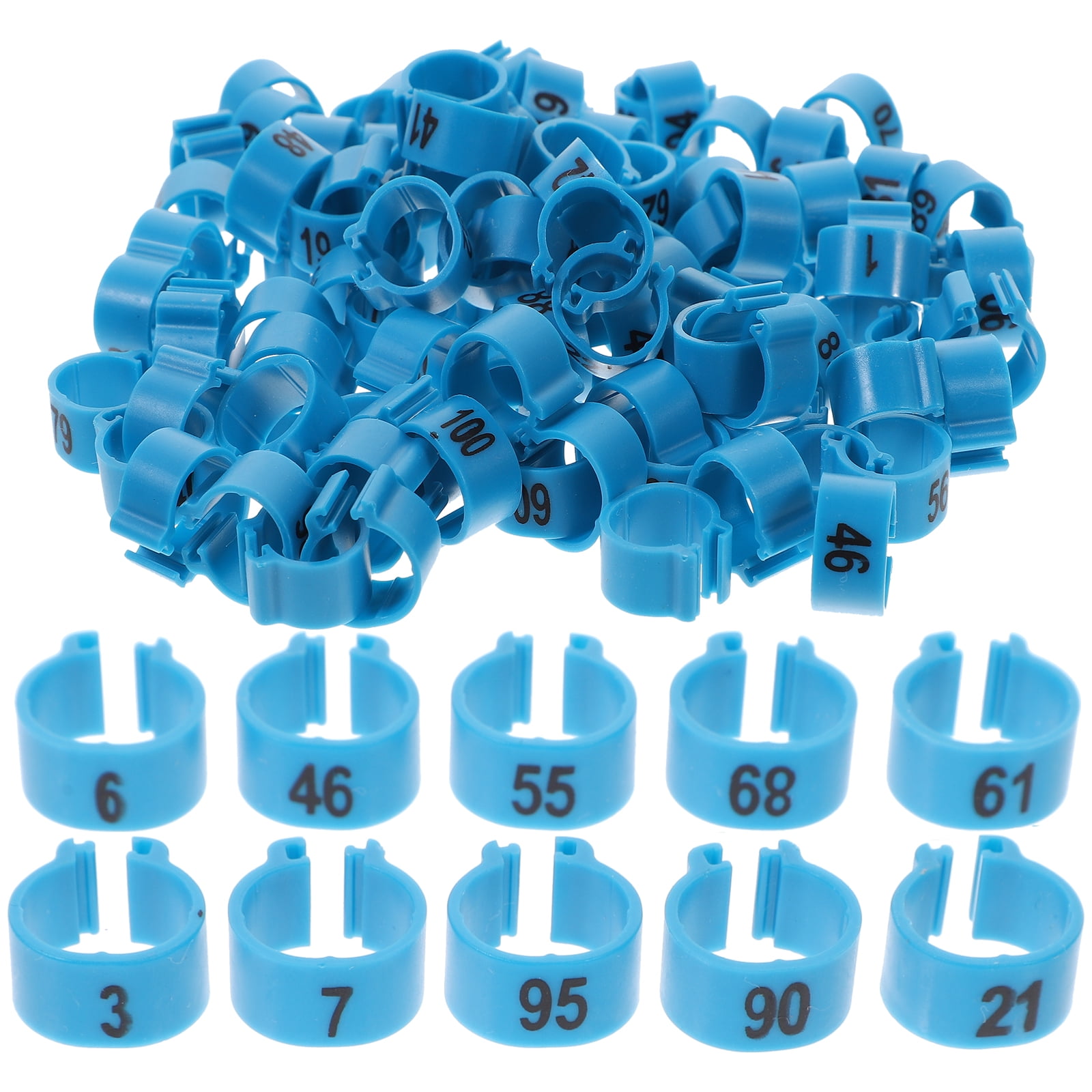 100 Pcs Pet Bird Leg Bands Pigeon Identification Rings Kennel Warm ...