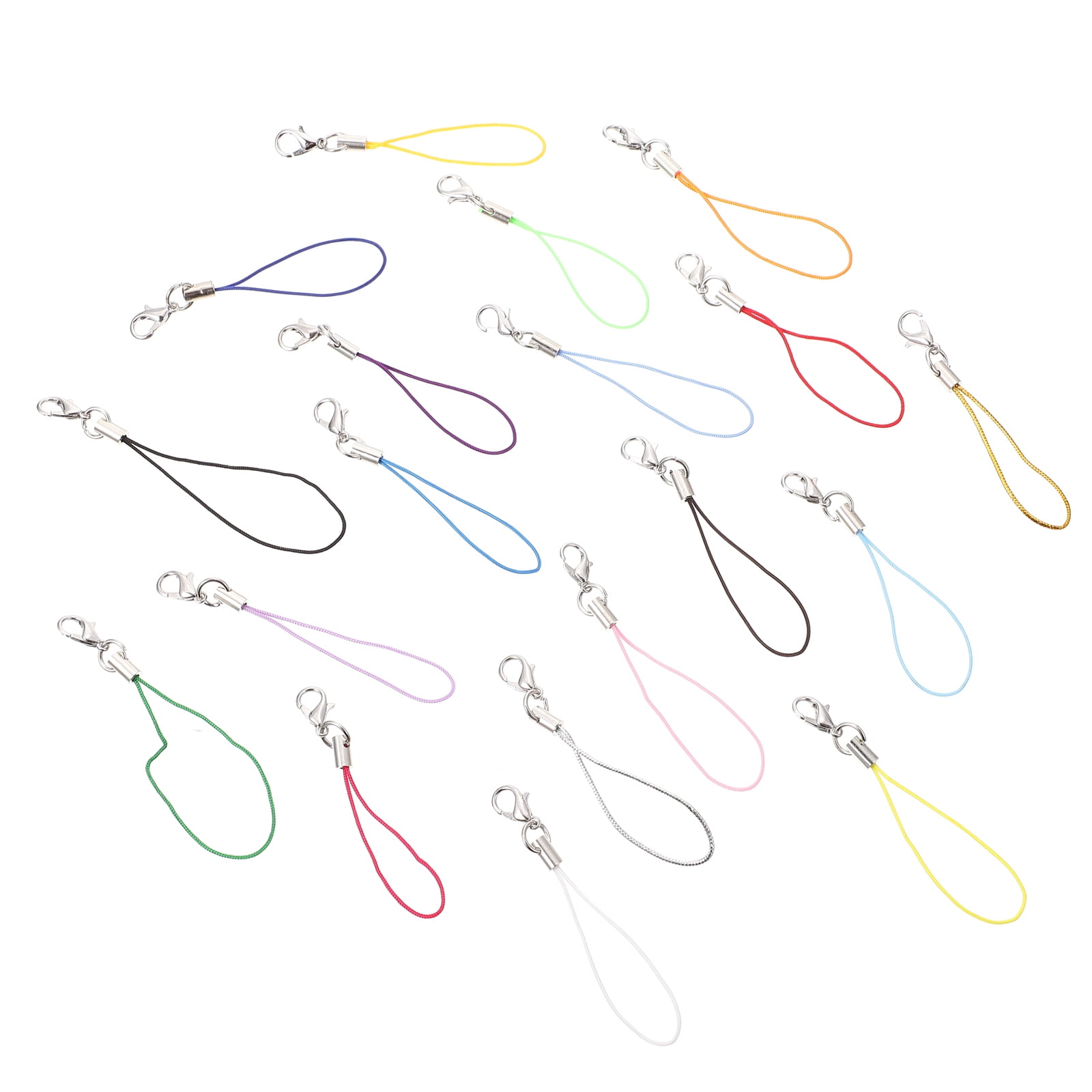 100 Pcs Phone Charms Strap Mobile Color Lanyard Simple Style Device ...