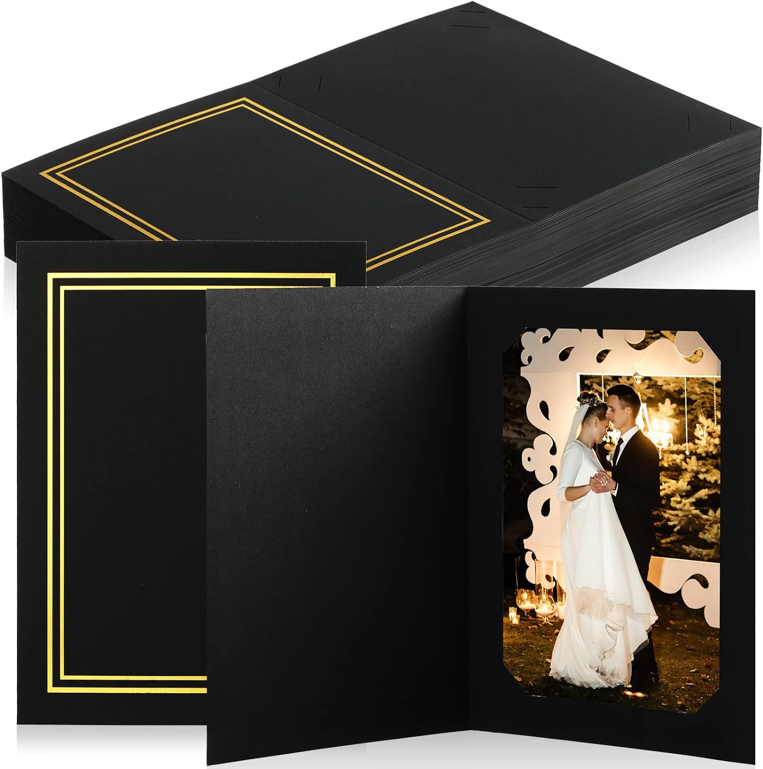 100 Pcs Photo Folders for 4x6 or 5x7 Pictures Photo Frame Note Cards ...