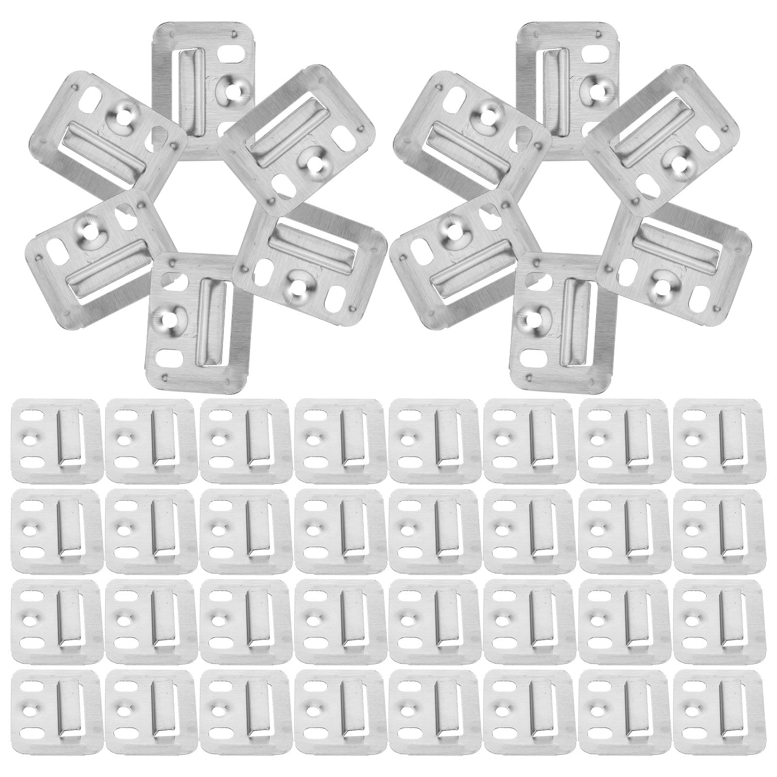 100 Pcs Picture Hanging Kit Gusset Plate Fixing Piece - Walmart.com