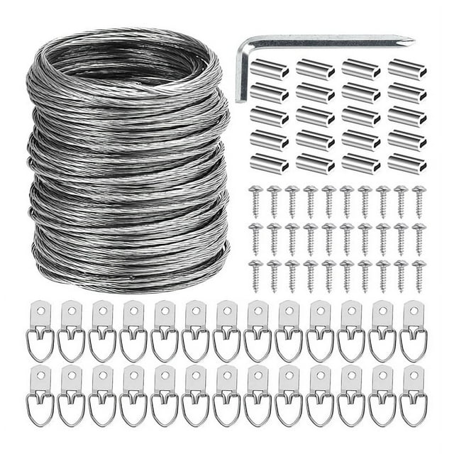 Walmart 100 Pcs Braided Picture Hanging Wire Kit, Heavy Duty Hardware ...