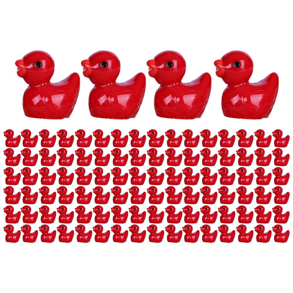 100 Pcs/Pieces Mini Resin Ducks Tiny Ducks DIY Craft Micro Landscape ...