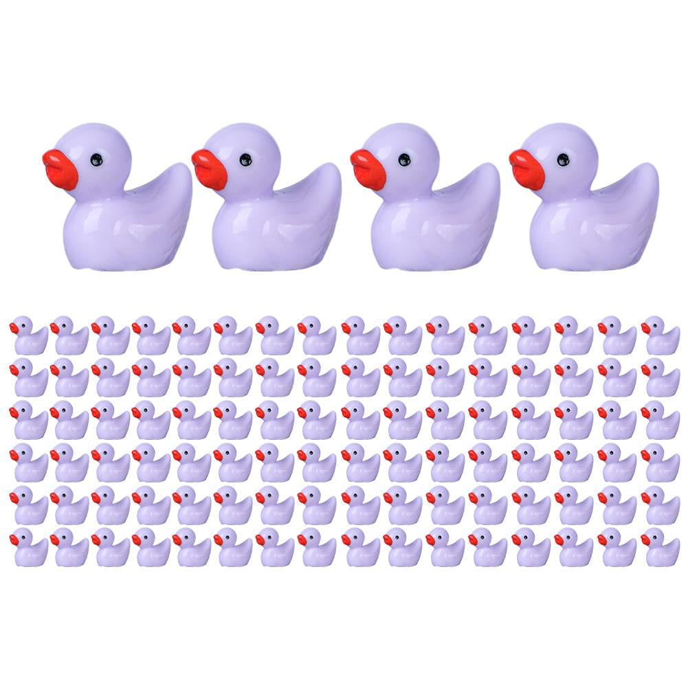 100 Pcs/Pieces Mini Resin Ducks Tiny Ducks DIY Craft Micro Landscape ...