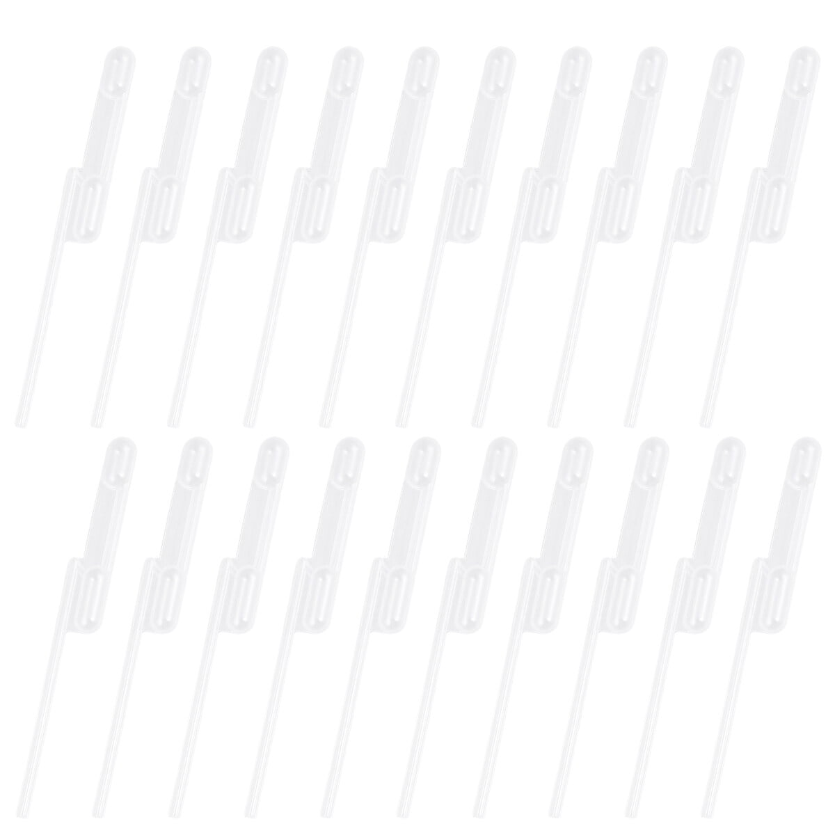 100 Pcs Pipette Quantitative Burette Double- Pippettes Droppers Pasteur ...