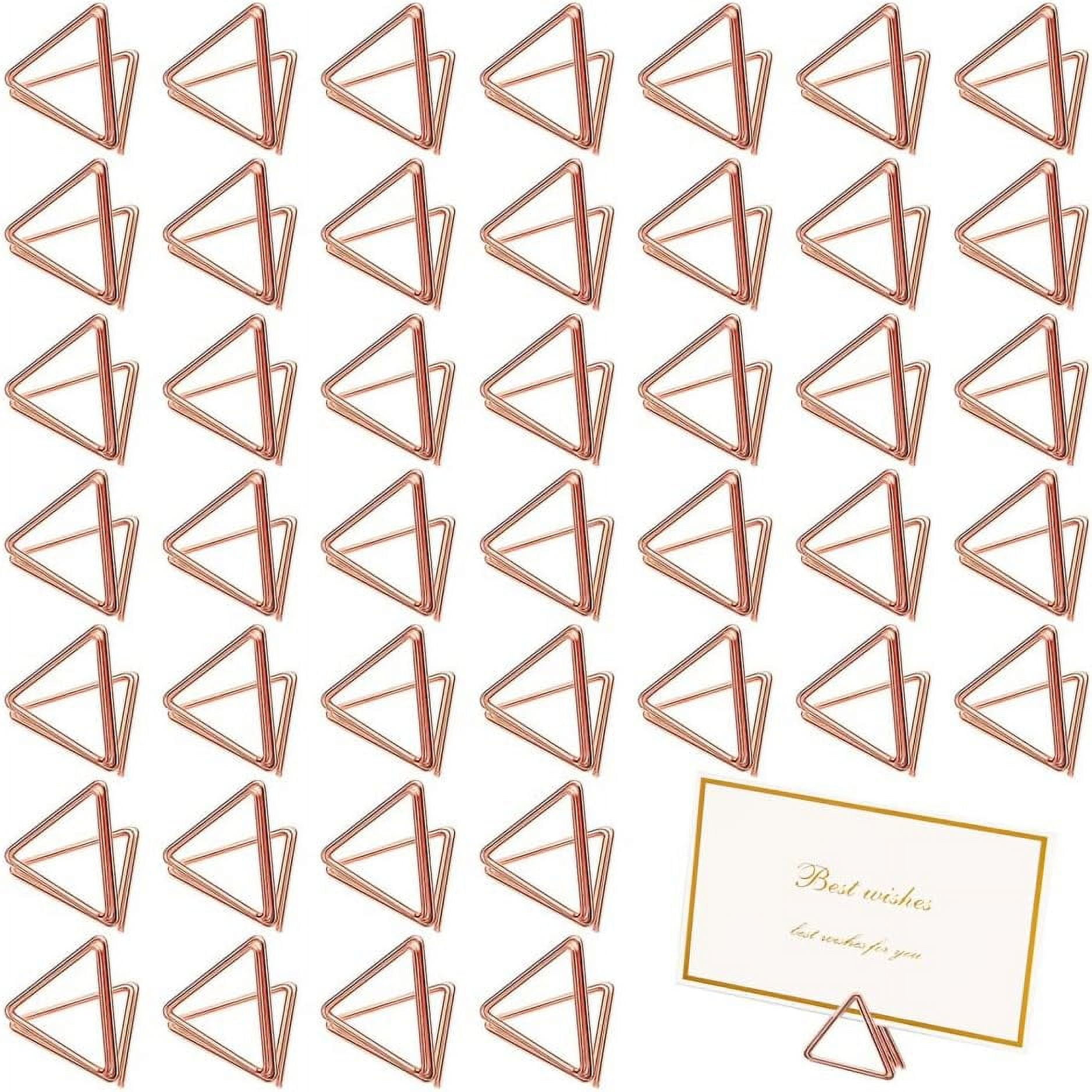 100 Pcs Place Card Holders Triangle Shape Table Number Holder Stands ...