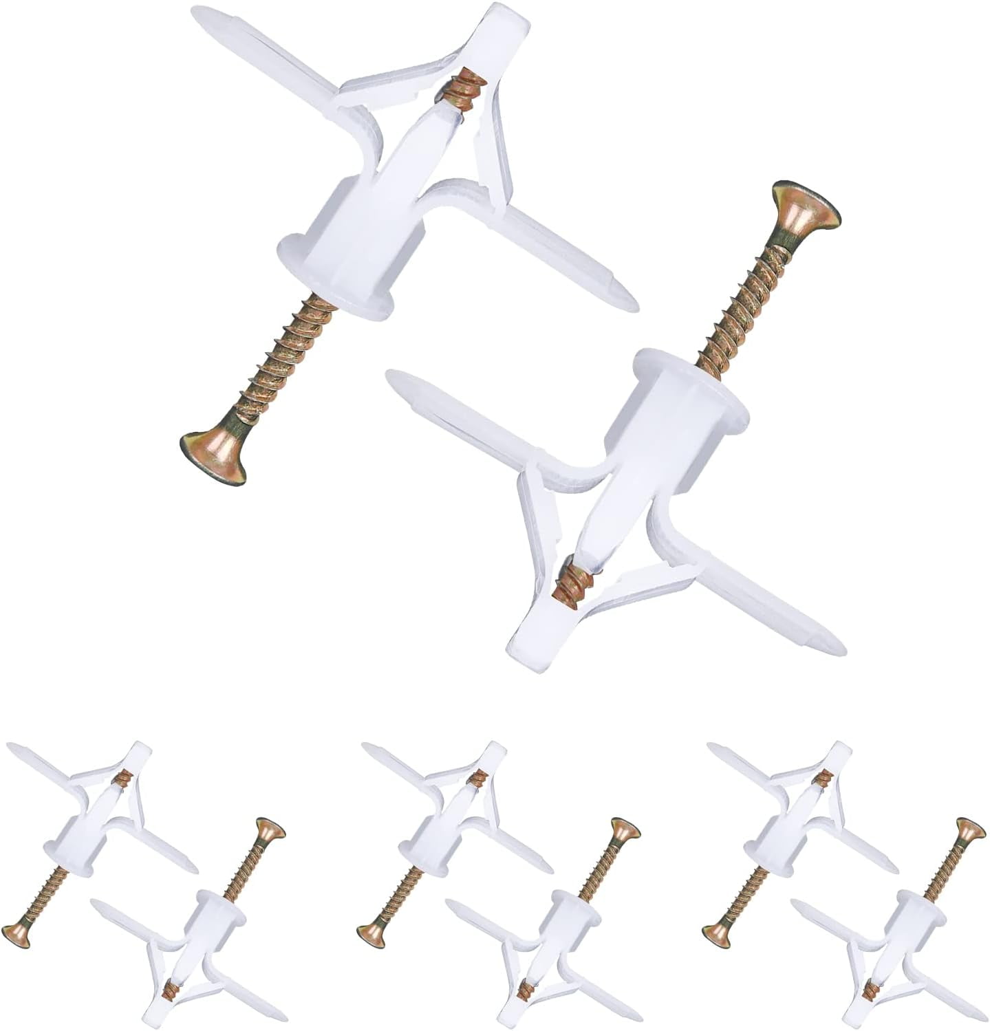 100 Pcs Plasterboard Anchors, Self-Drilling Plasterboard Wall Fixings ...