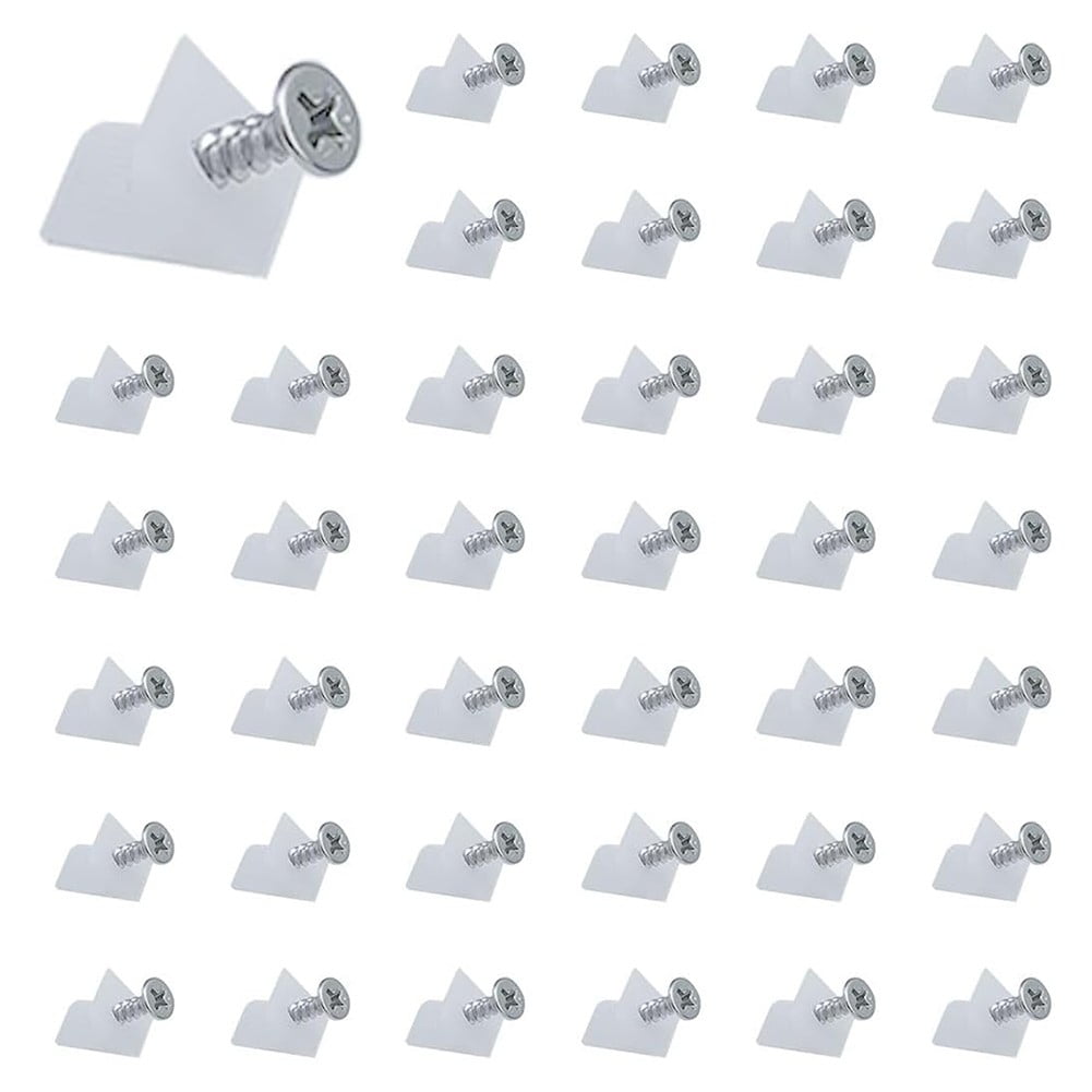 100 Pcs Plastic Angle Bracket Fasteners,Sagging Drawer Bottom Support ...