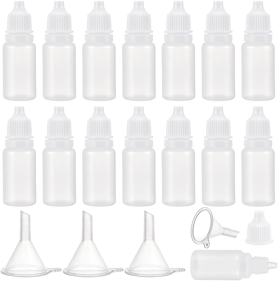 100 Pcs Plastic Eye Dropper Bottles 10 Pcs Mini Transparent Funnel ...