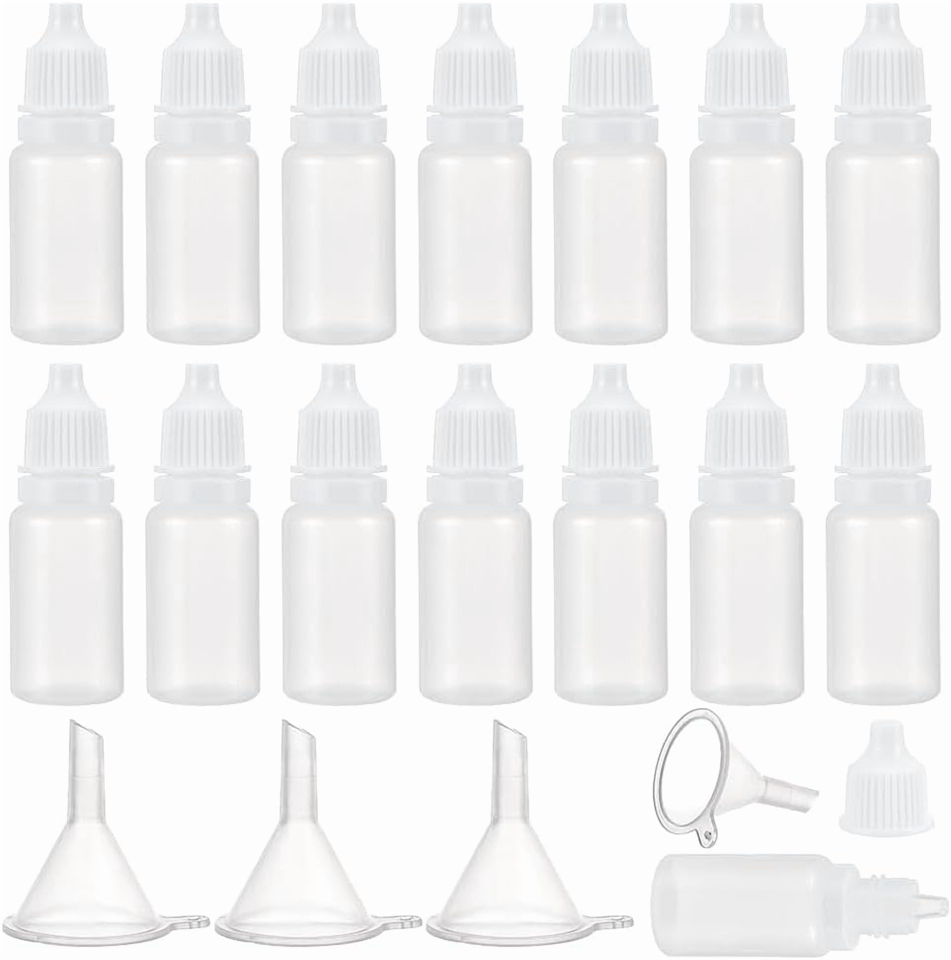 100 Pcs Plastic Eye Dropper Bottles 10 Pcs Mini Transparent Funnel ...
