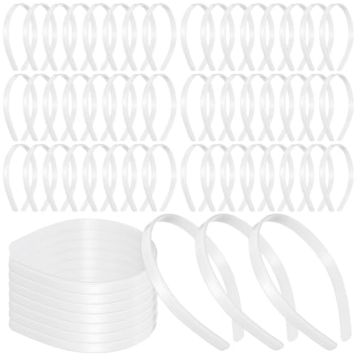 100 Pcs Plastic Headbands Bulk 1 Inch Wide Craft No Teeth Plain ...