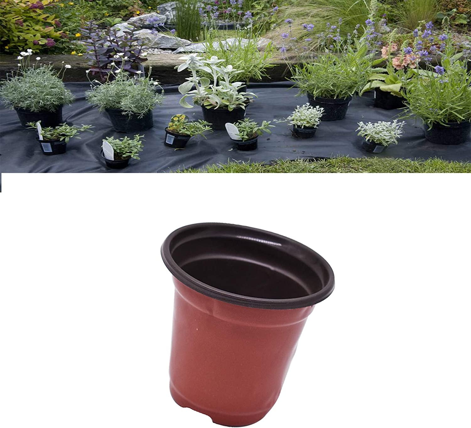 100 Pcs Plastic Plants Nursery Pot/Pots Seedlings Flower Plant ...