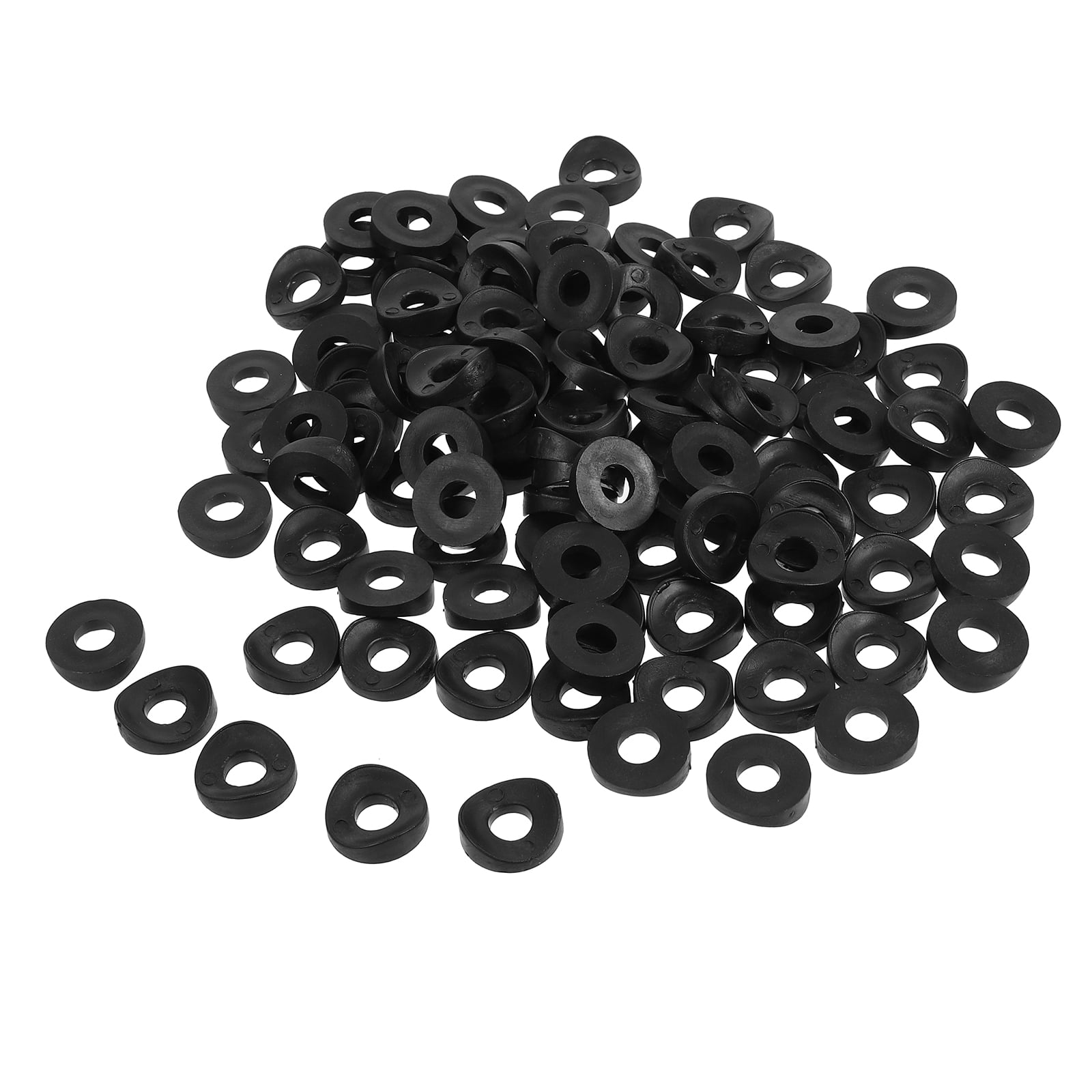 100 Pcs Black Plastic Wedges Shims Mini Washers for Pipe Connector ...