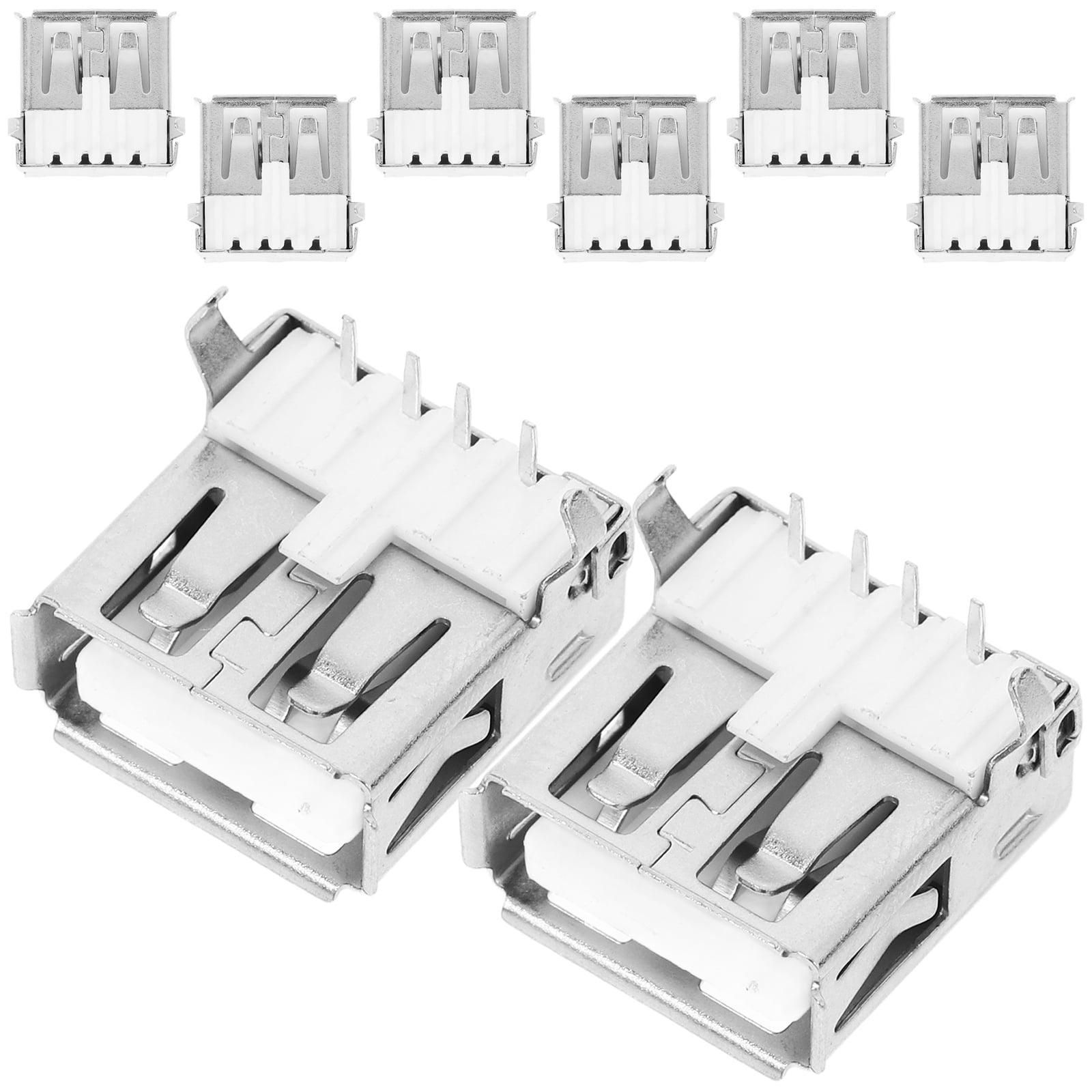 100 Pcs Plug Board Female USB Solder Connector Female USB Port ...