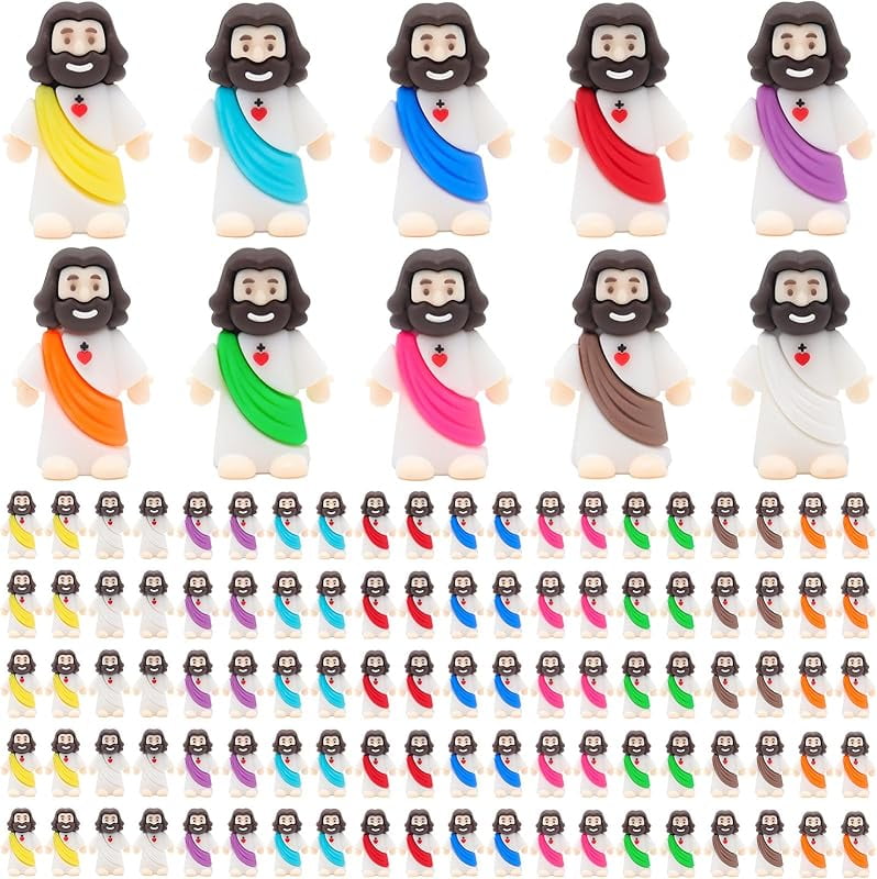 100 Pcs Pocket Jesus Mini Figures Original Design Baby Jesus Figurines ...