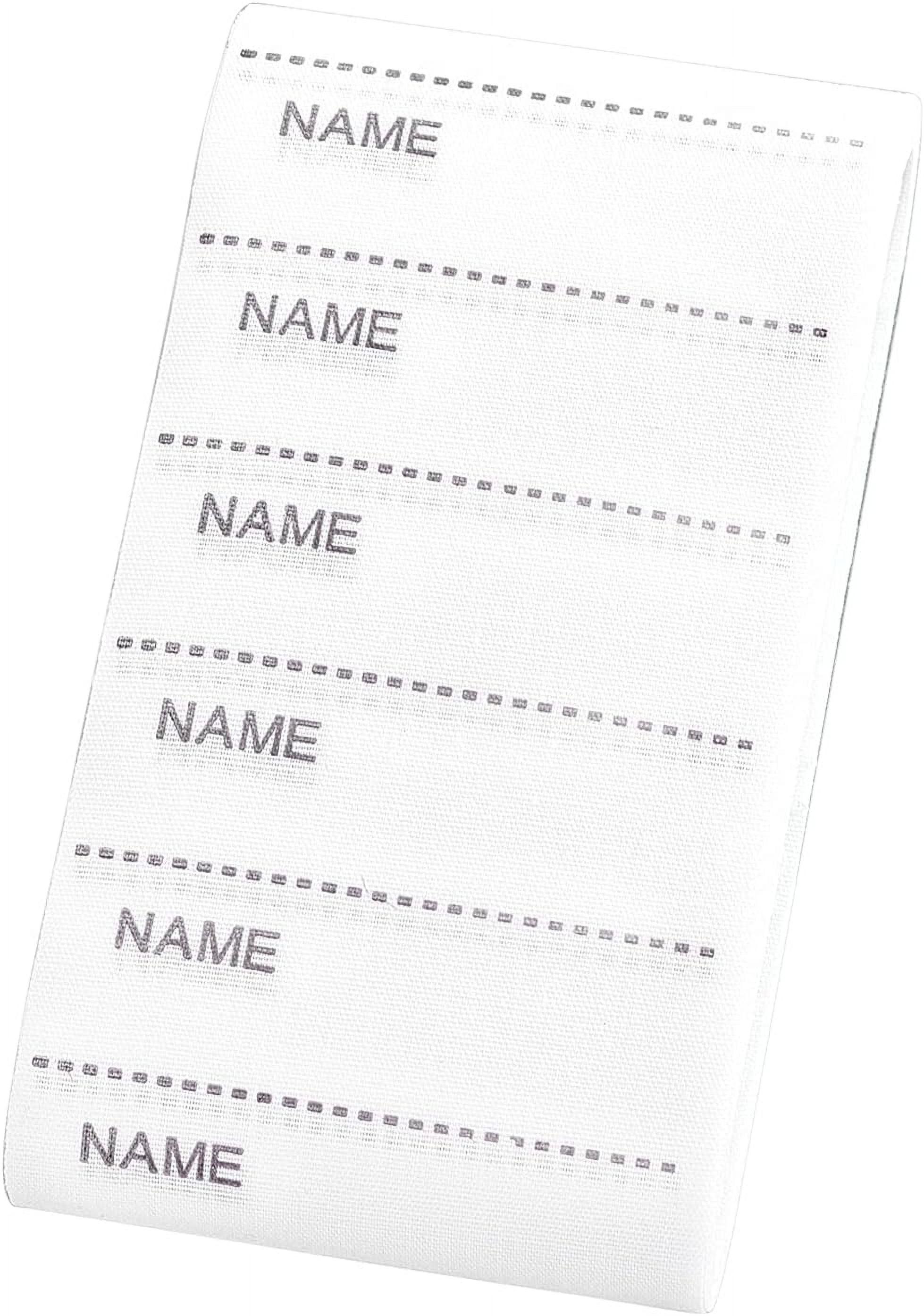 100 Pcs Polyester Cotton Cloth Name Labels 59inch White Woven Custom ...