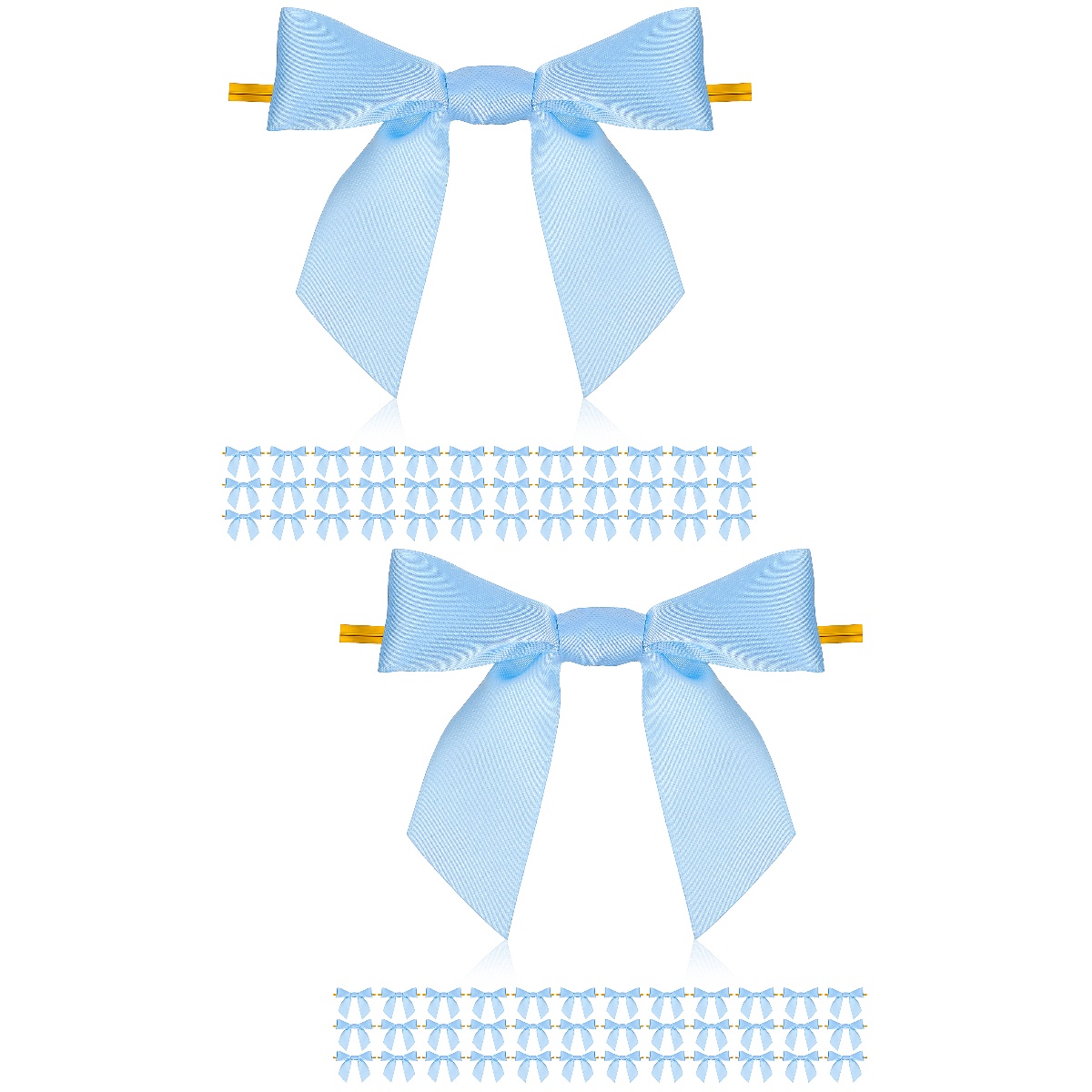 100 Pcs Polyester Hair Toppers Accessory Gift Bag Packaging Silk Bow ...