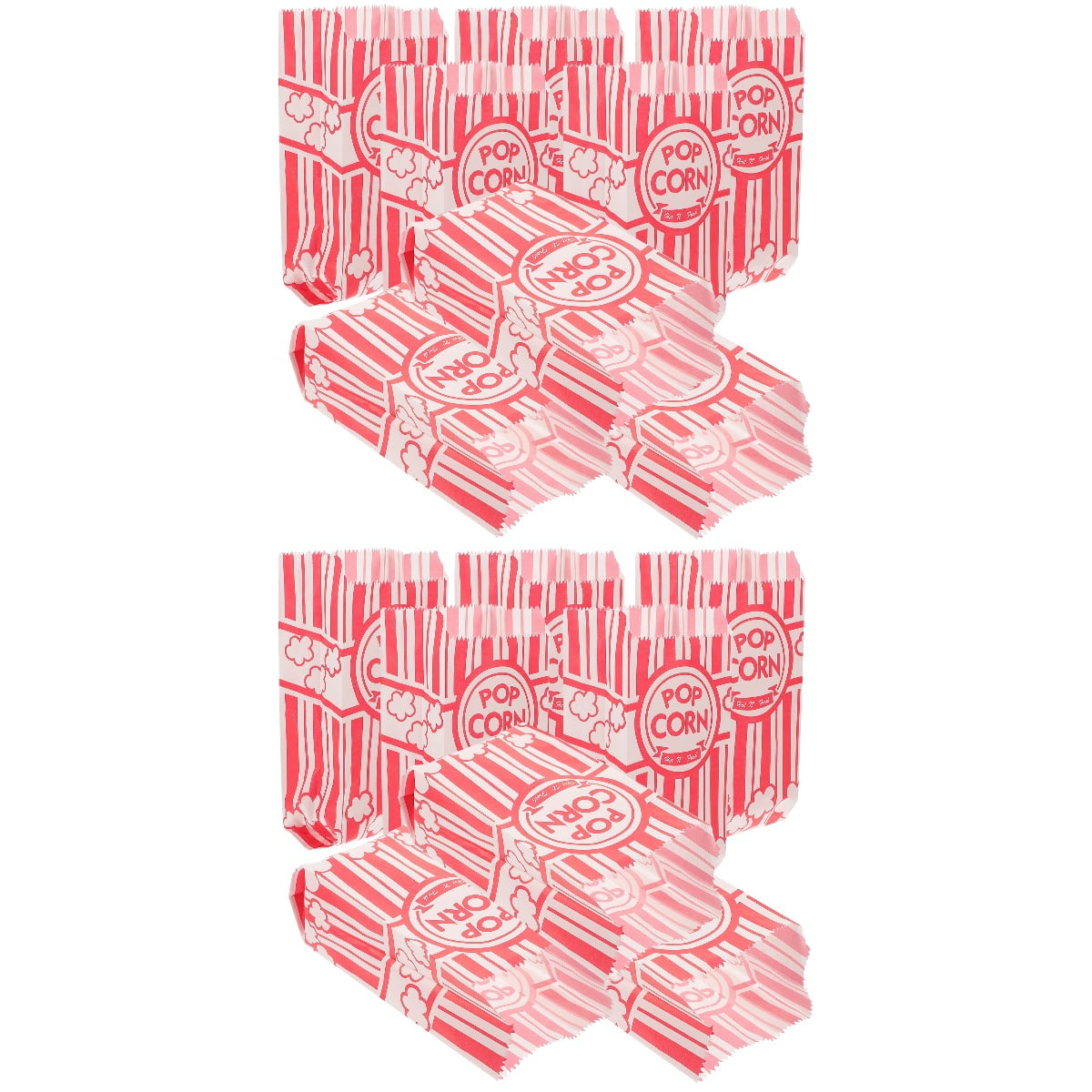 100 Pcs Popcorn Paper Bag Containers Boxes Party Snacks Bucket ...