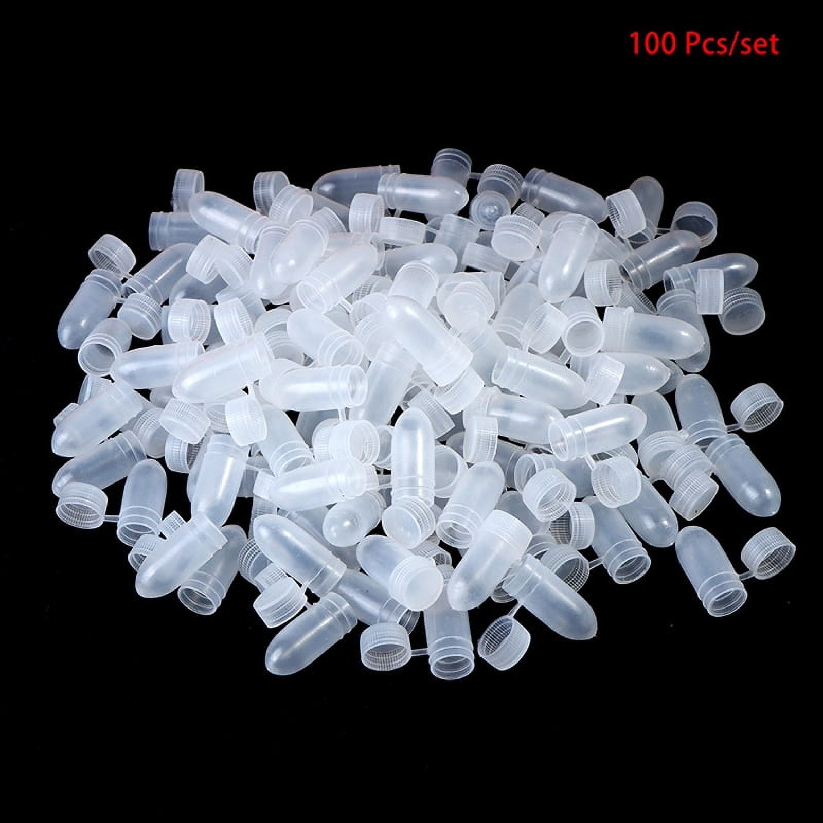 100 Pcs Portable Flip Lid Transparent Capsule Storage Containers Pill ...