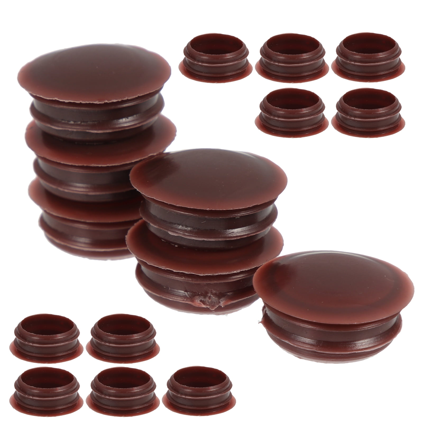 100 Pcs Power Furniture Hole Plug Light Weight Hole Plugs 2X0.8CM Brown ...