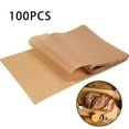 100 Pcs Precut Non Stick Parchment Paper Sheets Unbleached for Bun ...