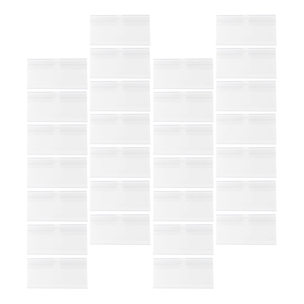 100 Pcs Price Tag Mini Sign Display Holder Label Holders Hanging Pvc ...