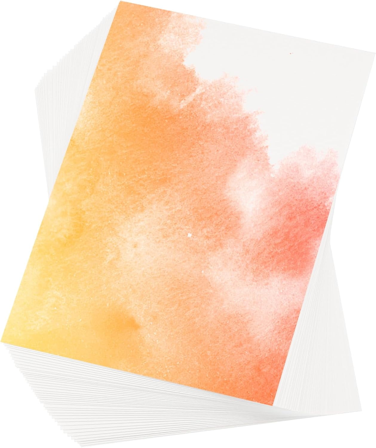 100 Pcs Pure Cotton Watercolor Paper 140lb/300 GSM Water Coloring Paint ...