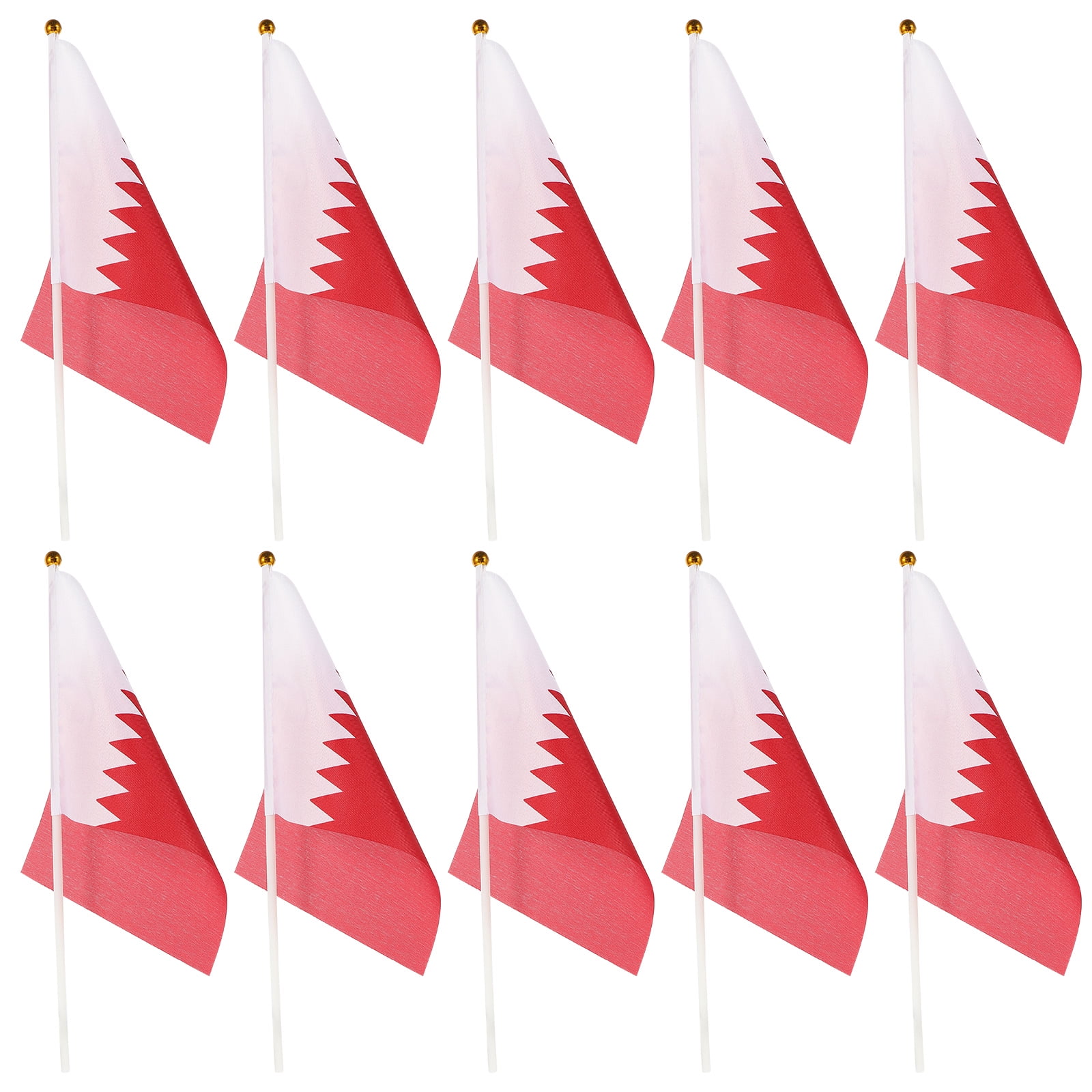 100 Pcs Qatar32 Strong Flag Ornament National Cheering Flags with Pole ...