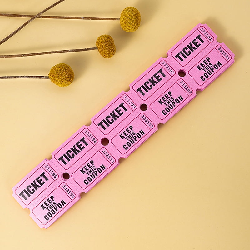 100 Pcs Raffle Tickets For Classroom Lottery Roll Of Single Paper ...