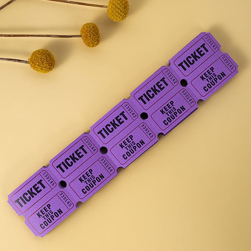 100 Pcs Raffle Tickets For Classroom Lottery Roll Of Single Paper ...
