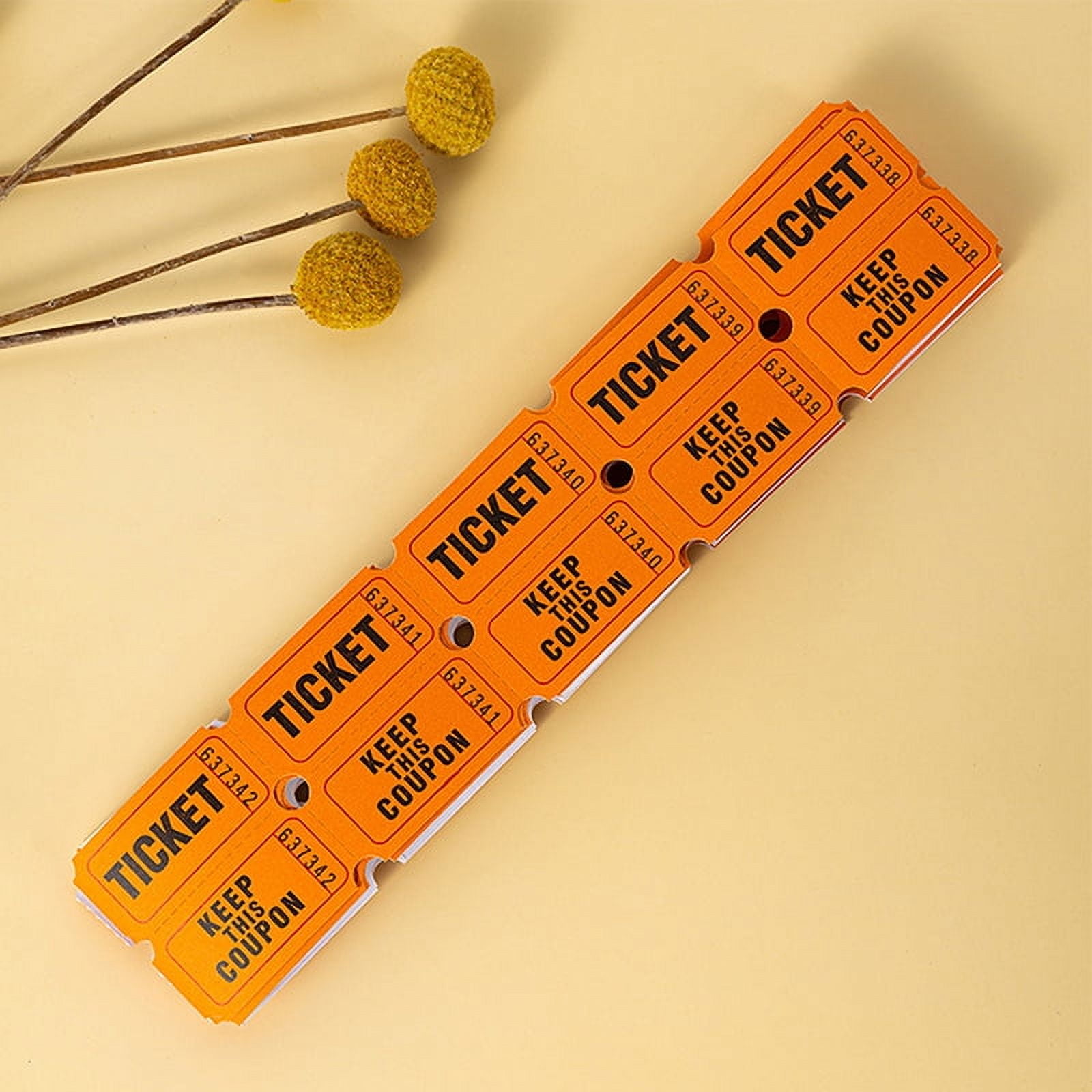 100 Pcs Raffle Tickets For Classroom Lottery Roll Of Single Paper ...