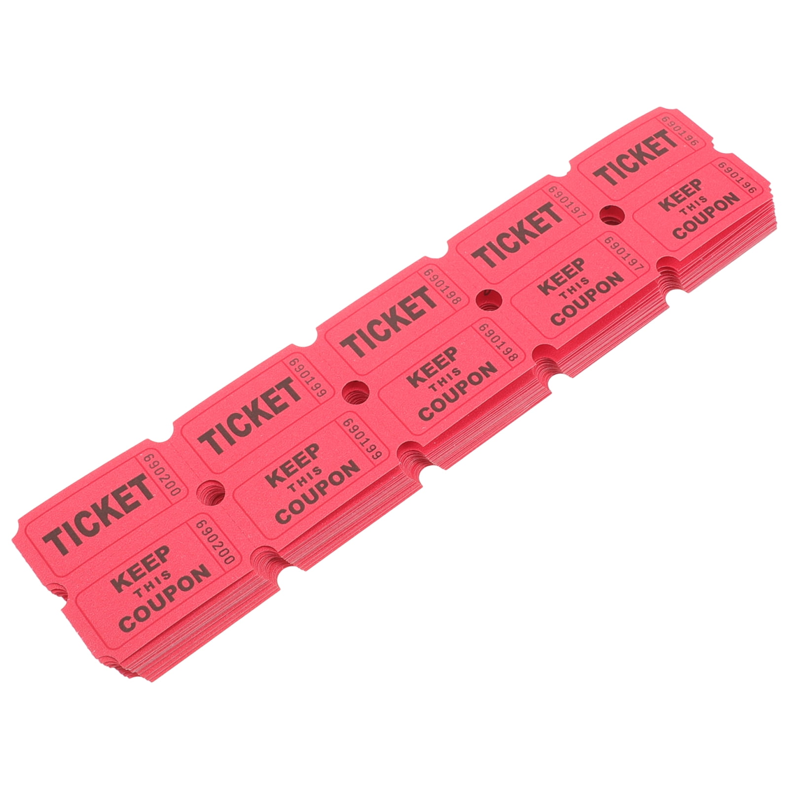 100 Red Raffle Tickets for Events Easy to Use Paper Ticket Labels for ...