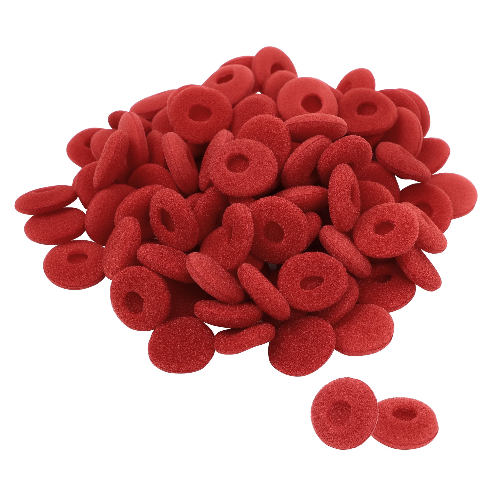 100 Pcs Red Soft Sponge Earphone Headphone Ear Pad Cover Replacement ...